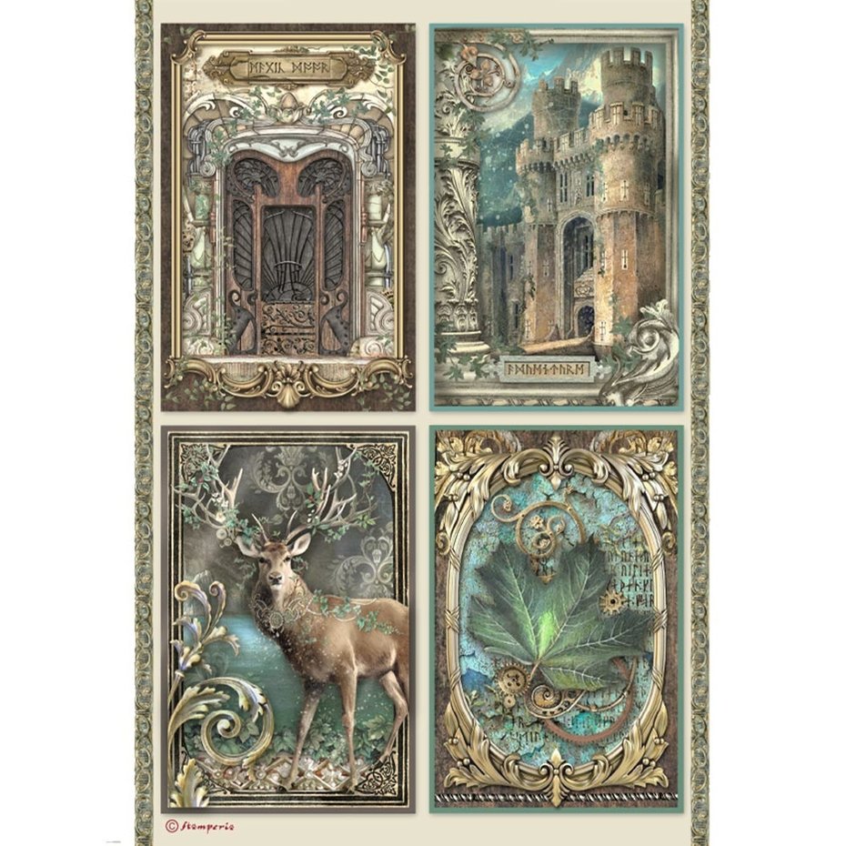 Stamperia Magic Forest A4 Rice Paper Packed Cards (DFSA4751) – Hobbies2Me